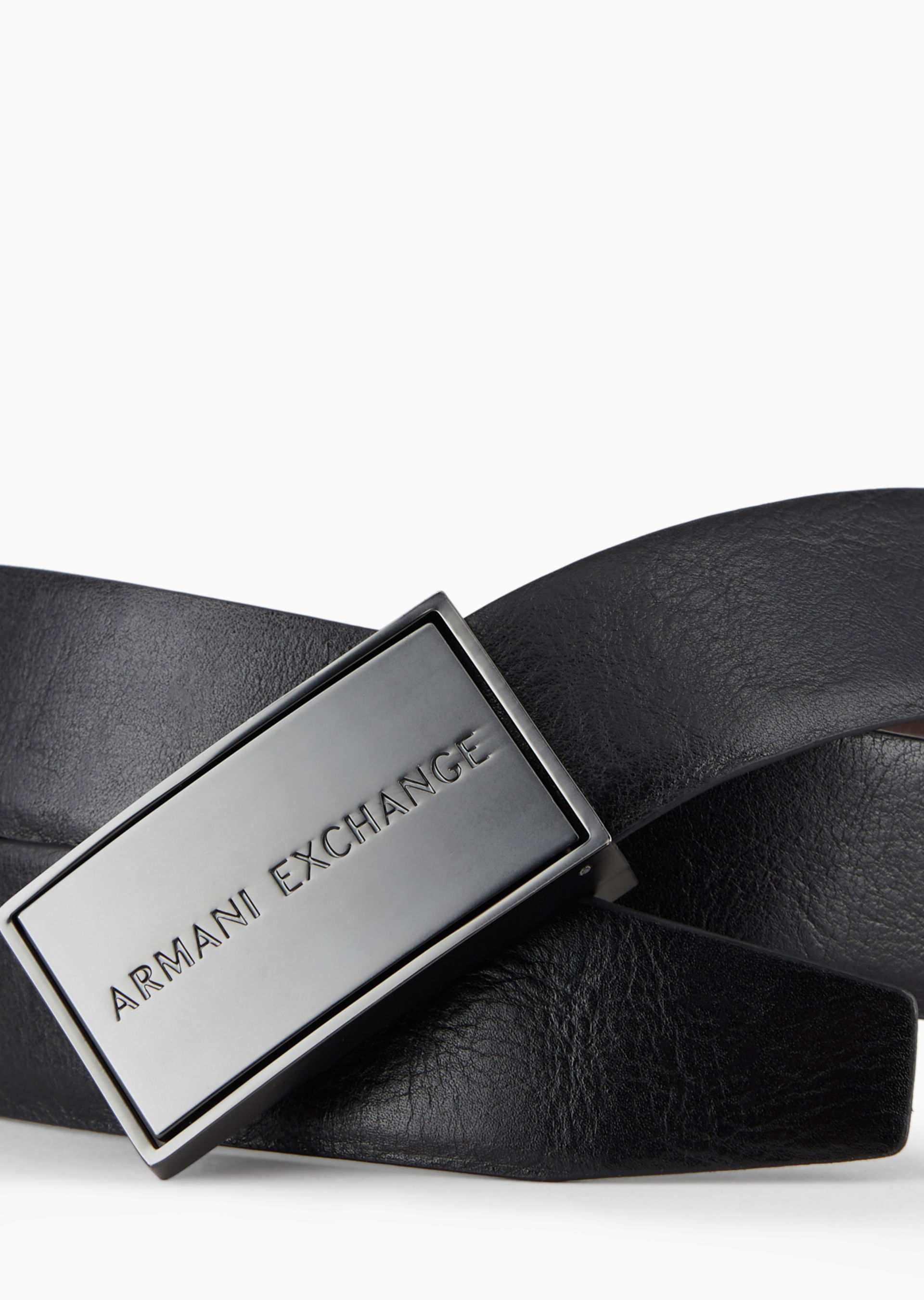 Cinto com Fivela Retangular | Armani Exchange - Armani