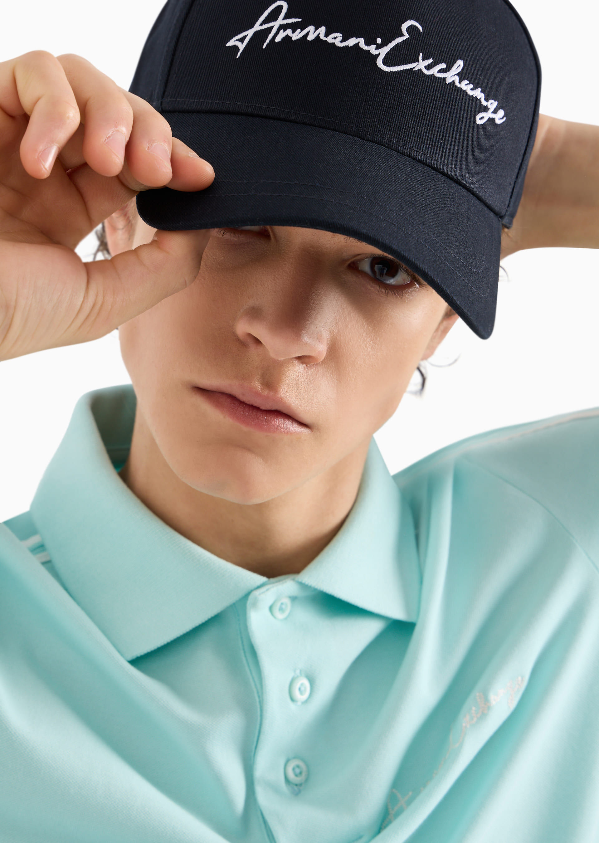 Boné com logo Signature bordado | Armani Exchange - Armani