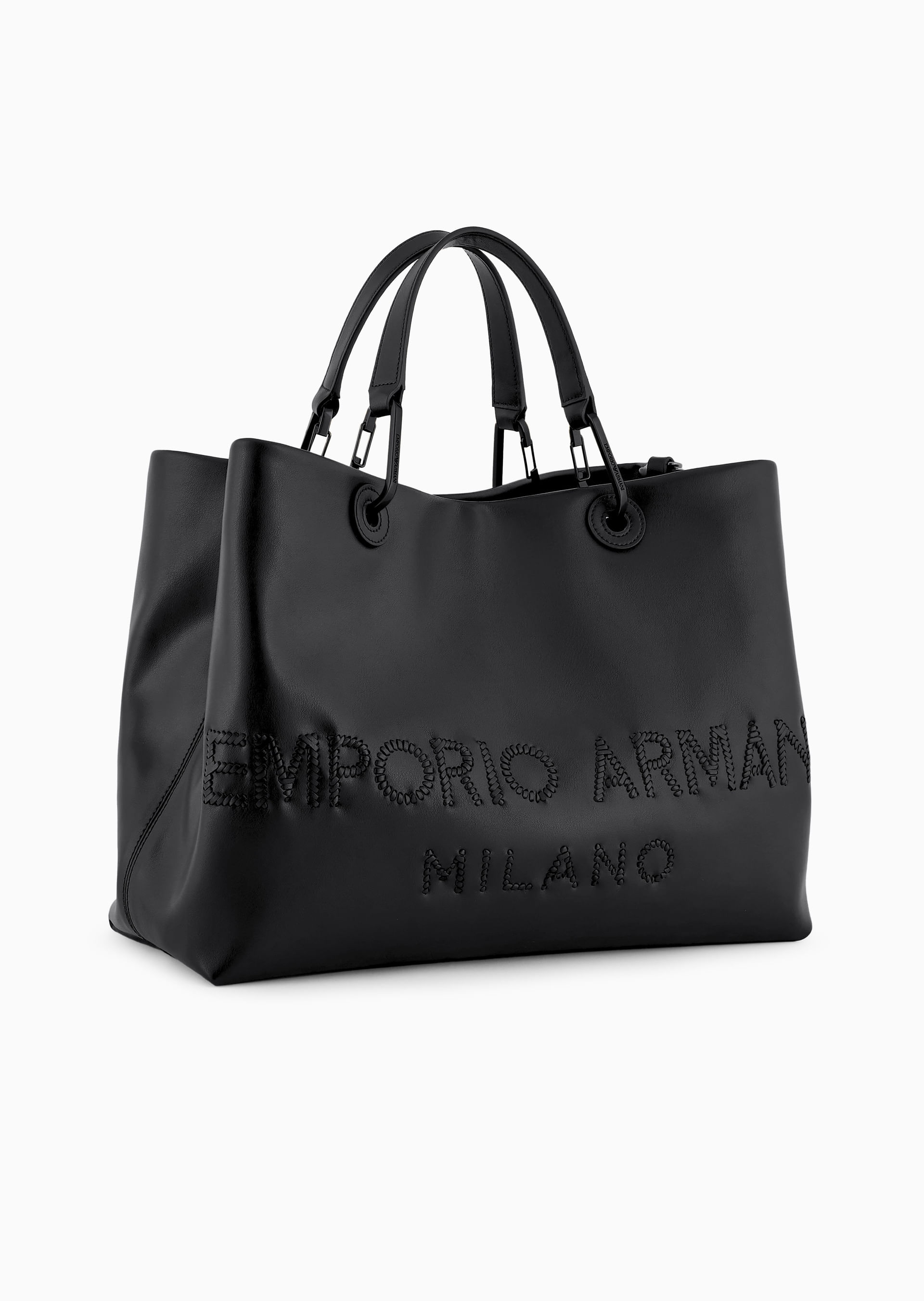 Bolsa Shopper MyEA em Couro com Logo | Emporio Armani - Armani